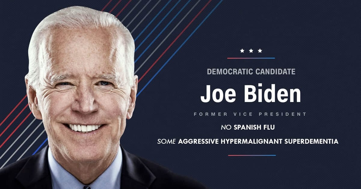 Joe Biden Tests Negative for Spanish Flu